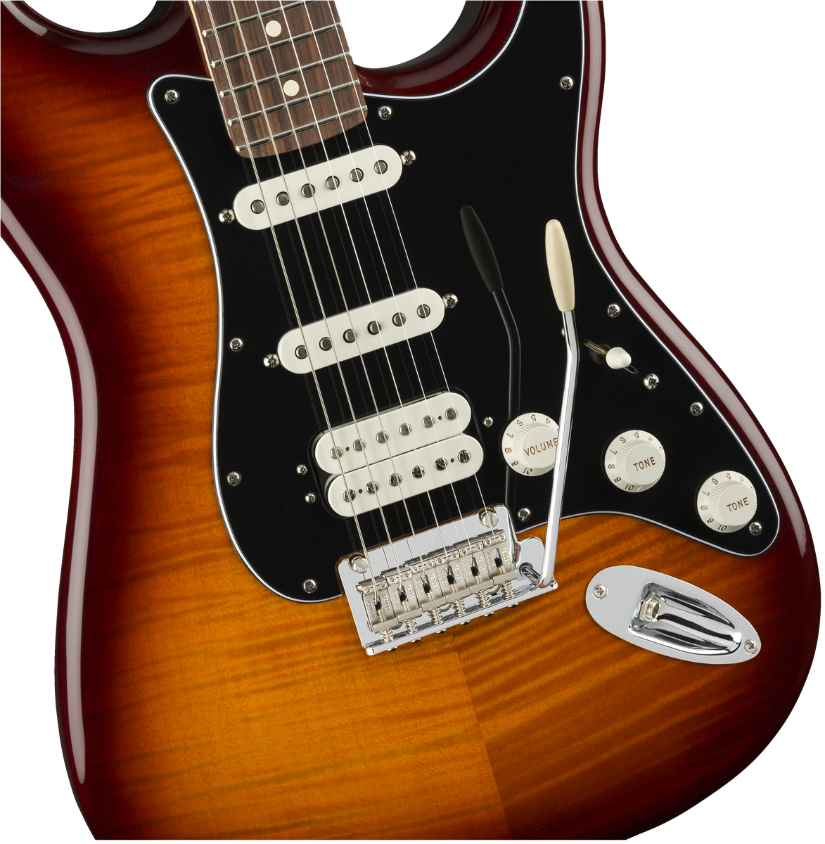 Fender Player Strat HSS Flame Maple Top, Tobacco Sunburst – Music World